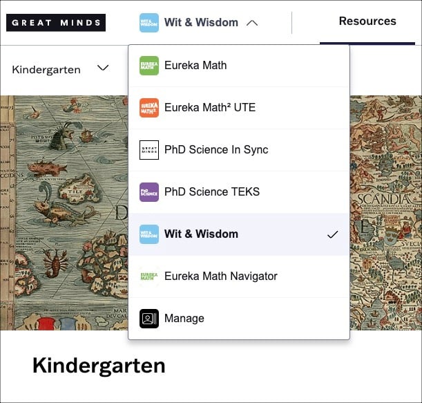 Toggle Between Great Minds Products