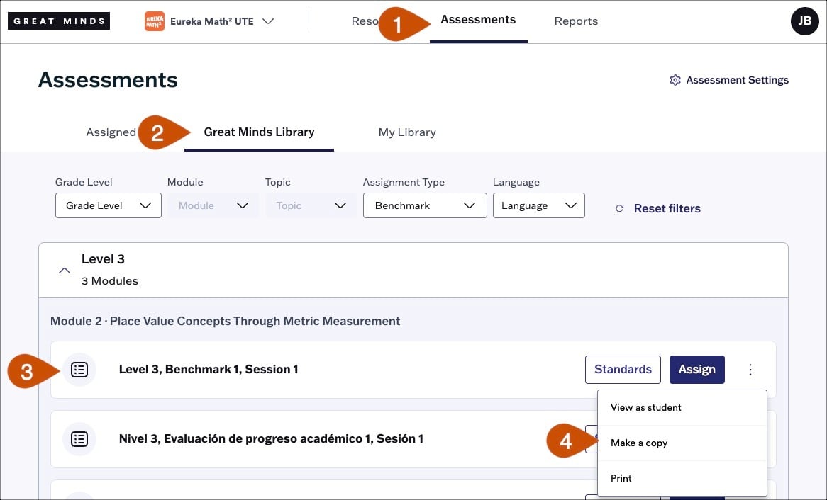 Customize Assessments