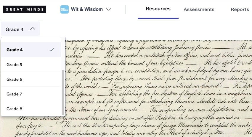Locate Resources in Wit & Wisdom