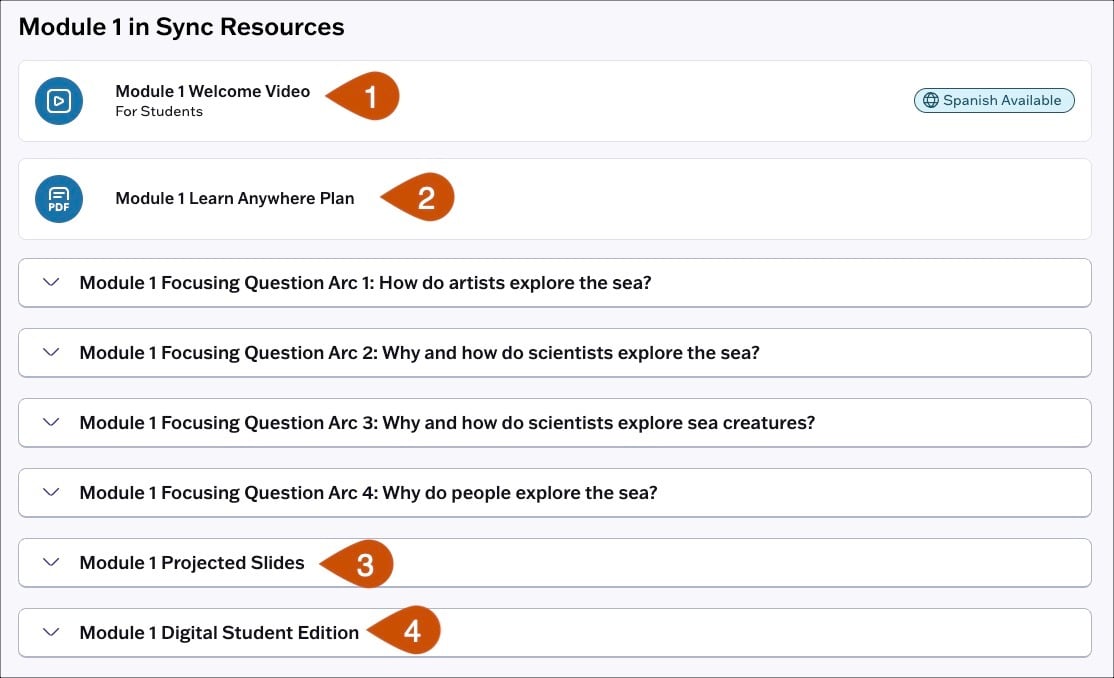 Locate Resources in Wit & Wisdom InSync